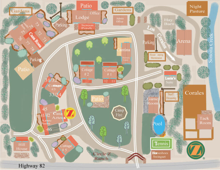 Casa Azteca Queen Rooms - Circle Z Ranch